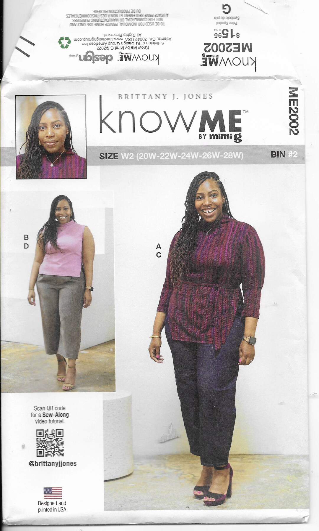 ME200220 Women's Knit Tops/ Jeans Sizes 20W-28W New Uncut Know Me ...
