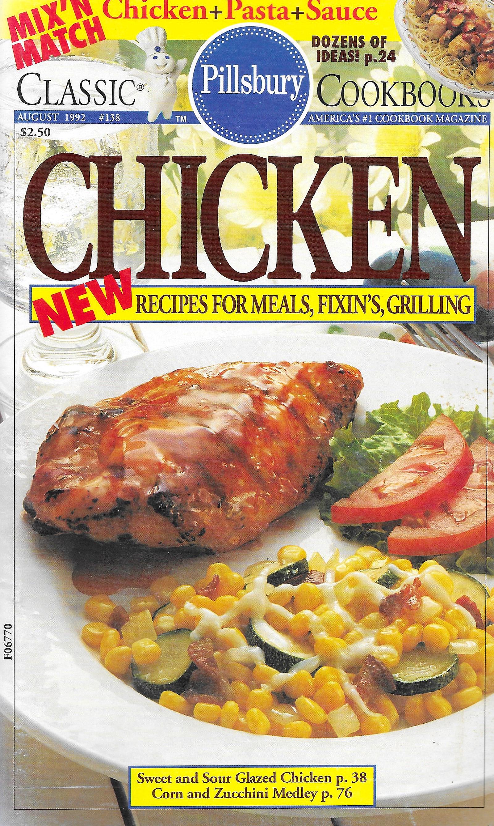 Pillsbury Chicken Recipes Classic Cookbooks 138 August 1992 - Etsy
