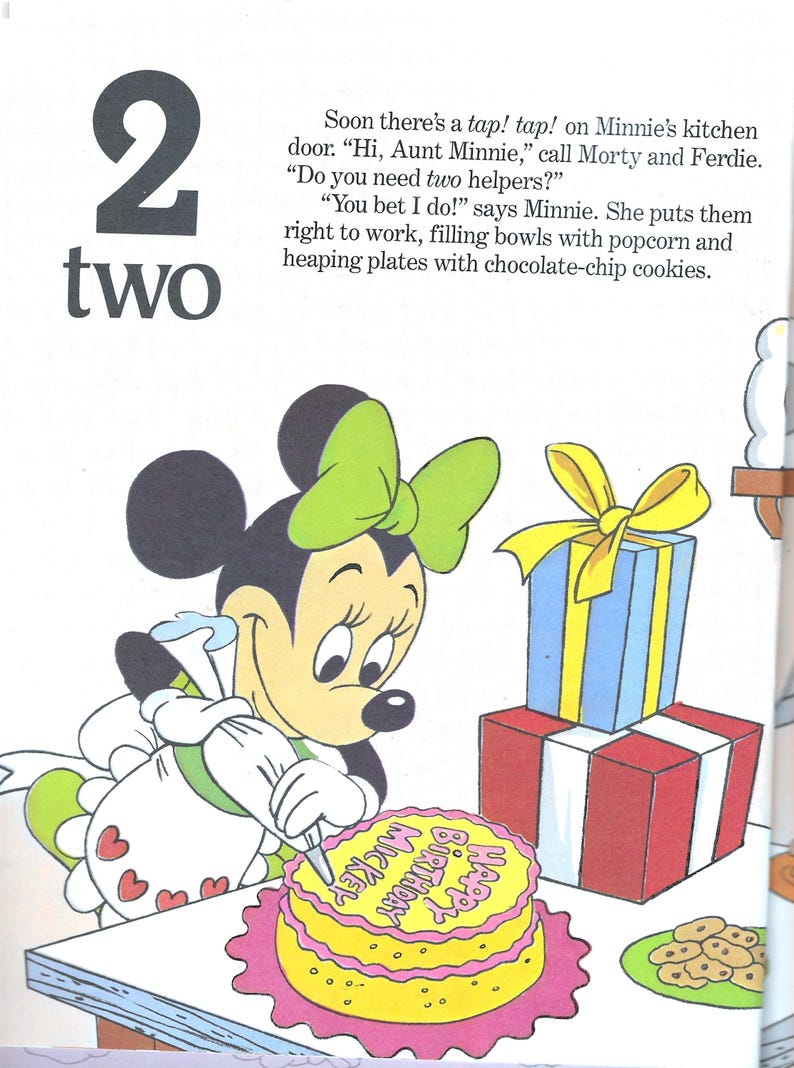 Walt Disney Numbers (1984) Volume 2 Fun to Learn Library Bantam Book - Etsy