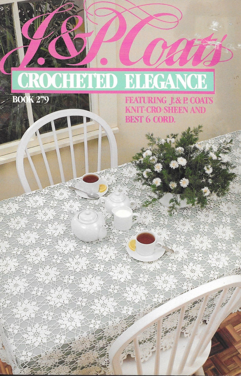 Crocheted Elegance 8 Patterns for Knit Cro-sheen J&P Coats OOP 1979 - Etsy