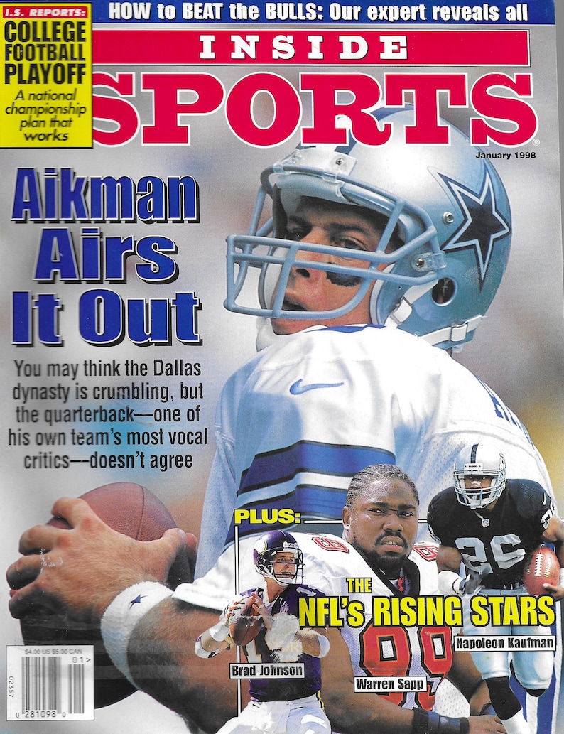 Inside Sports Magazine Aikman Airs It Out Jan. 1998 Pre-owned Small ...