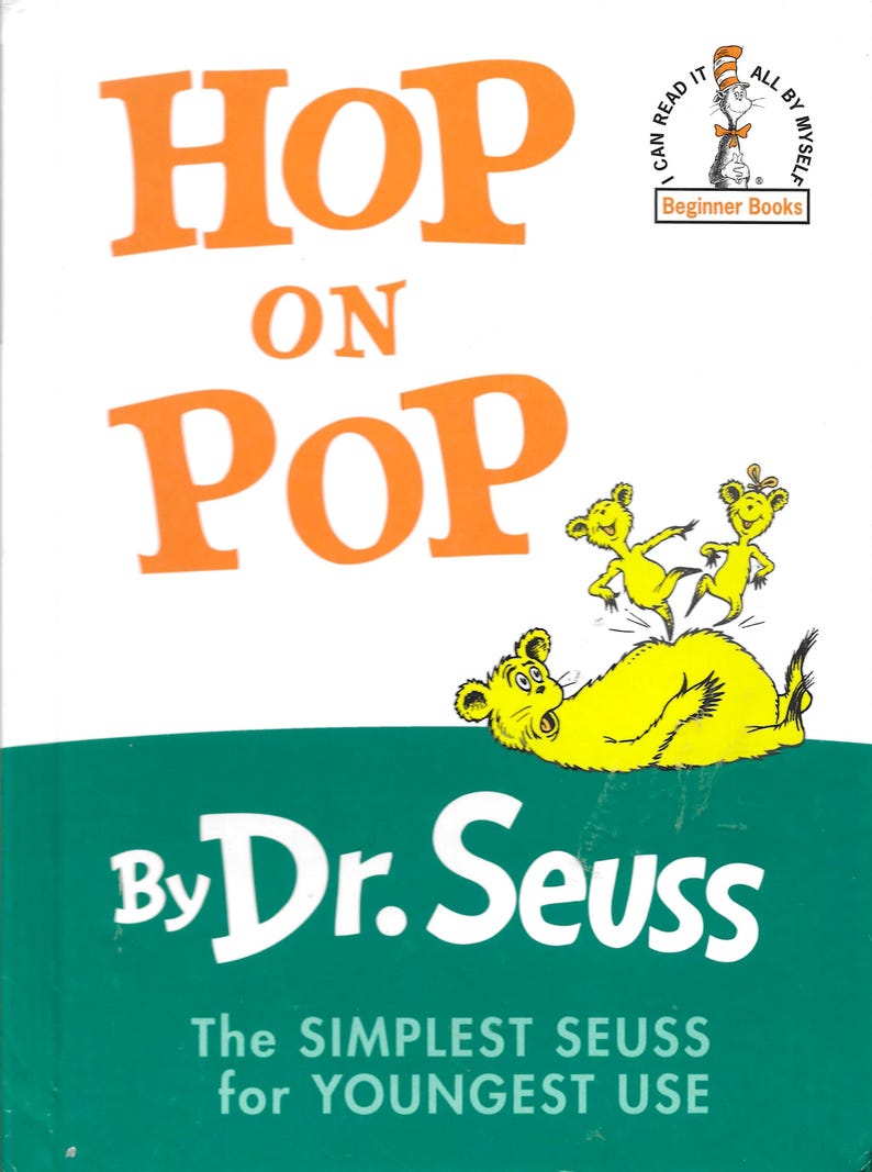 Dr Seuss Hop on Pop for Youngest Readers - Etsy