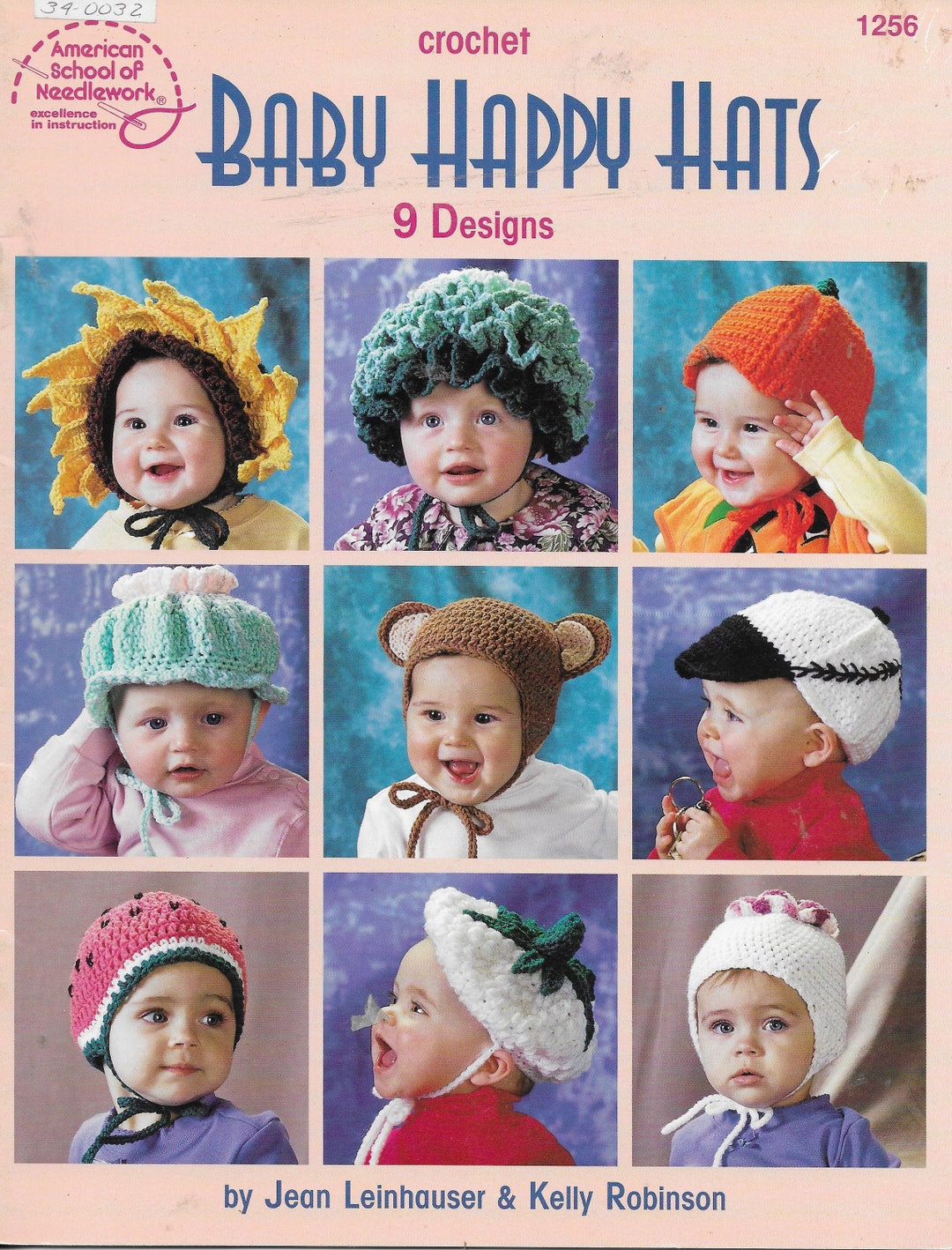 Baby Happy Hats 9 Crochet Patterns Out of Print 1998 - Etsy