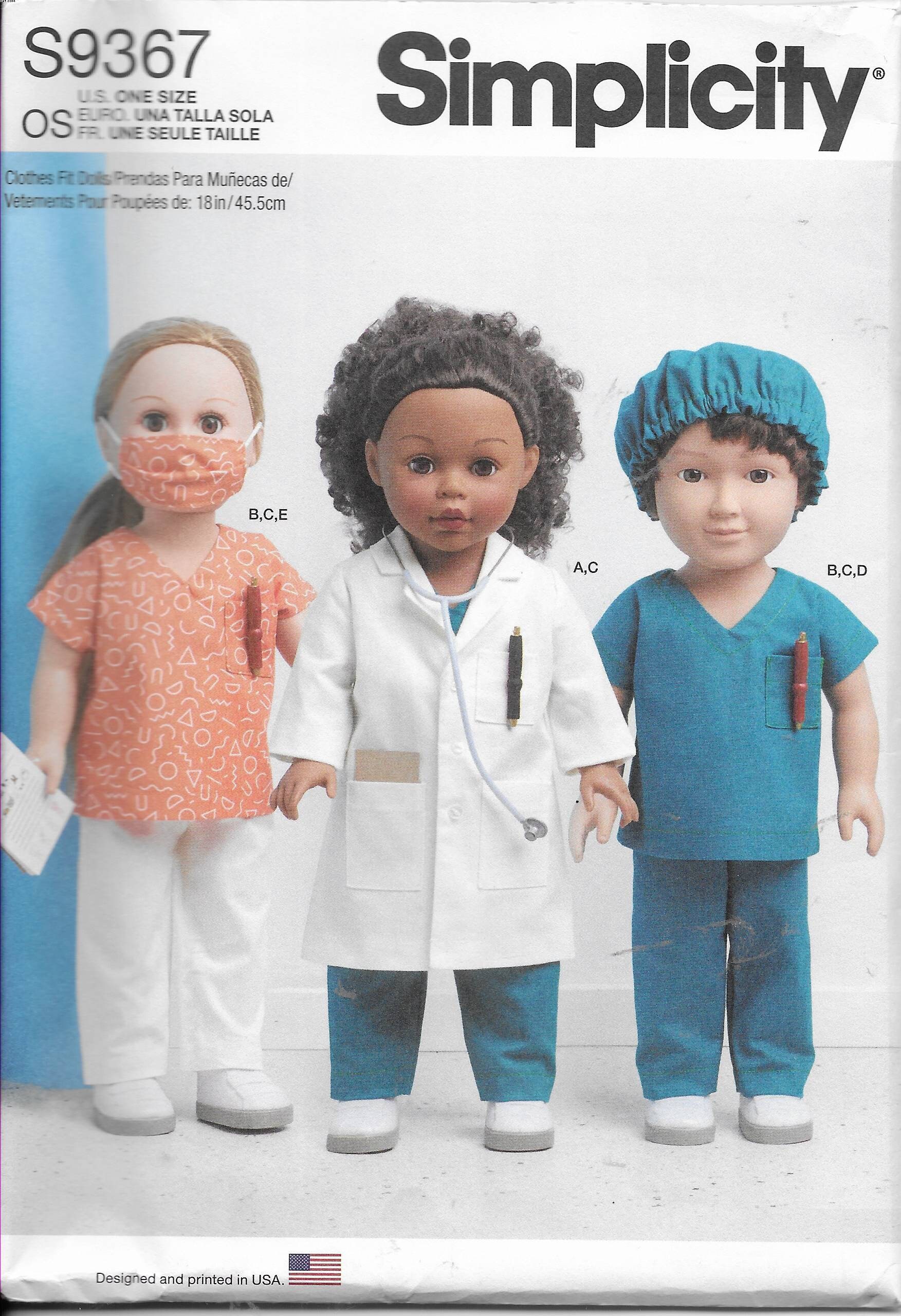 9367 18" Doll Nurses Clothes Pattern New Uncut Kwik Sew Pattern - Etsy