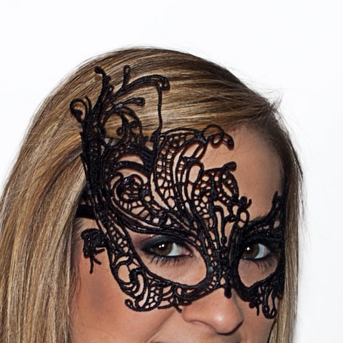 Masquerade Mask Black Lace Masquerade Mask Metal Lace Mask | Etsy