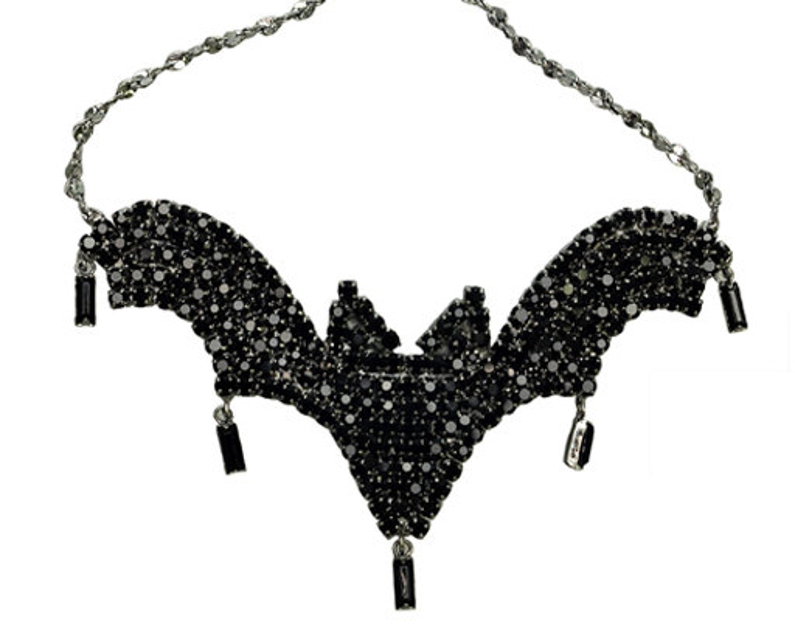 Halloween Queen Black Rhinestone Bat Necklace - Etsy