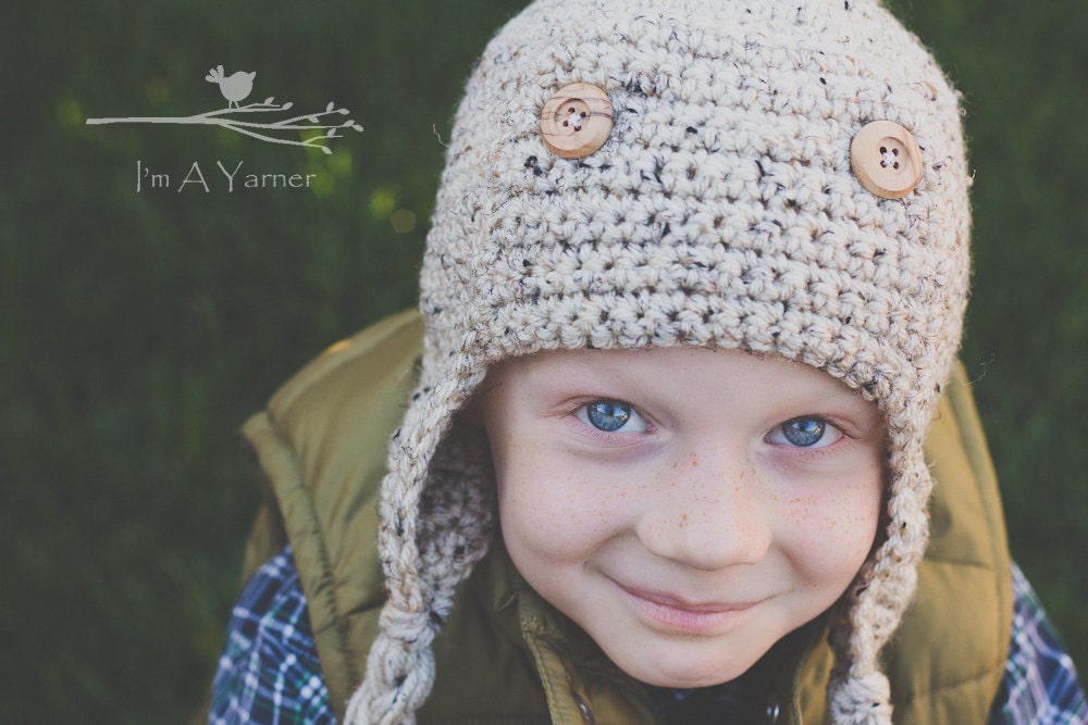 Tan Aviator Hat Baby Pilot Cap First Birthday Airplane Hat | Etsy