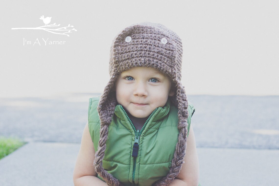 Tan Aviator Hat Baby Pilot Cap First Birthday Airplane Hat - Etsy