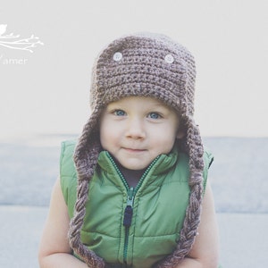 Brown Aviator Hat Airplane Birthday Hat Baby Pilot Cap - Etsy