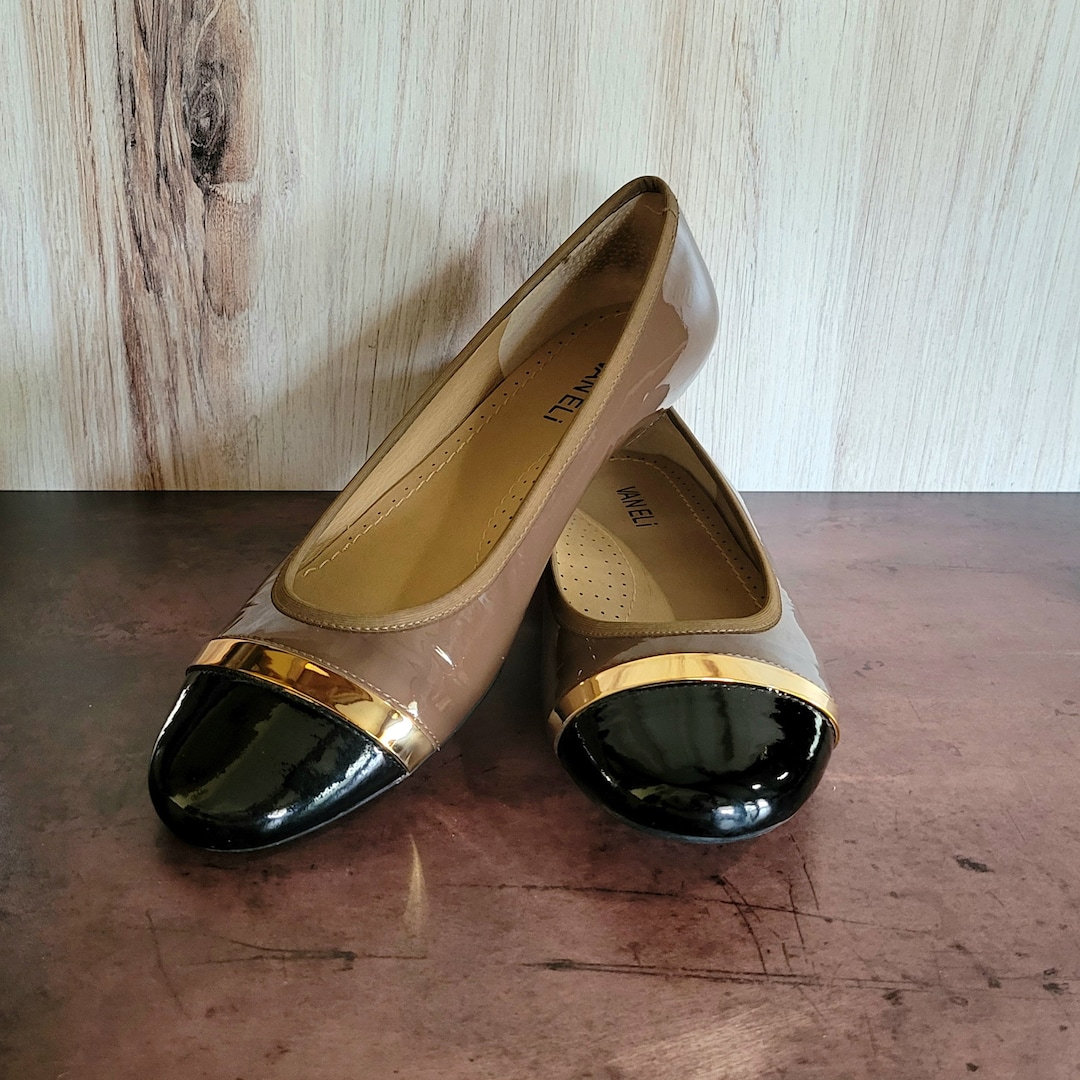 Vaneli Patent Leather Flats Two Tone - Womens Size 10M - Etsy