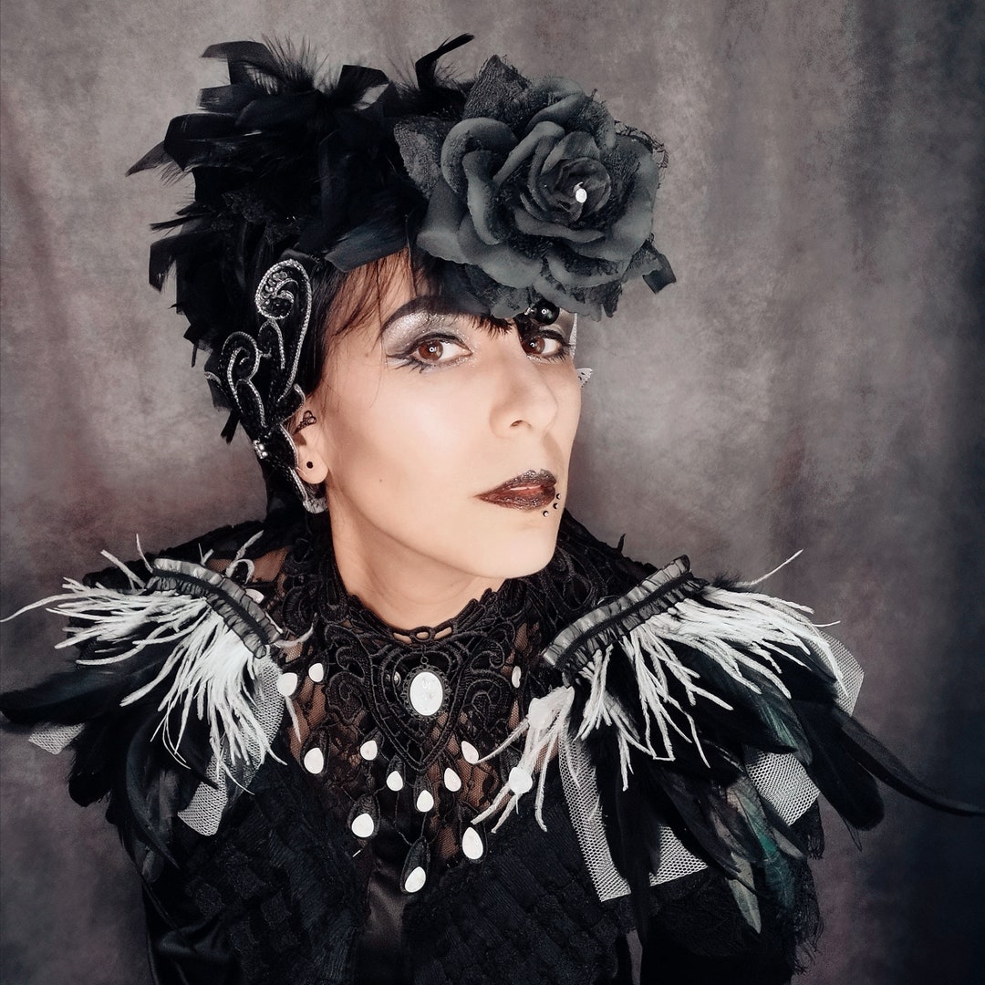 WGT, Headdress, Headpiece, Hat, Gothic, Headgear, Feathers, Mera Luna ...