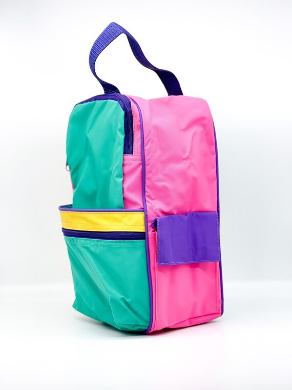 90's Colorblock Travel Bag/Travel Accessory Bag/90's … - Gem