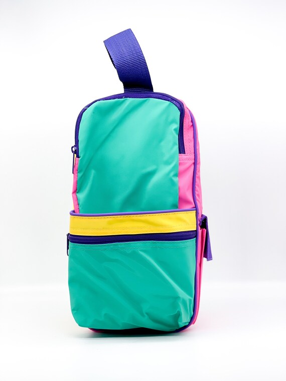 90's Colorblock Travel Bag/Travel Accessory Bag/90's … - Gem