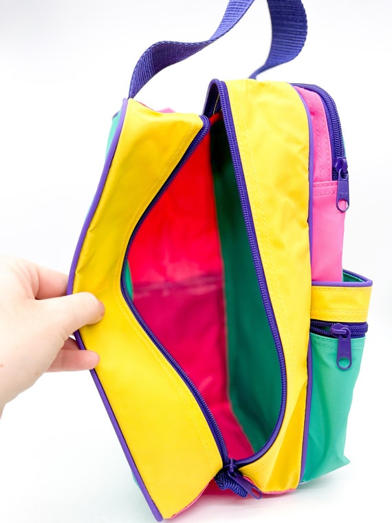 90's Colorblock Travel Bag/Travel Accessory Bag/90's … - Gem