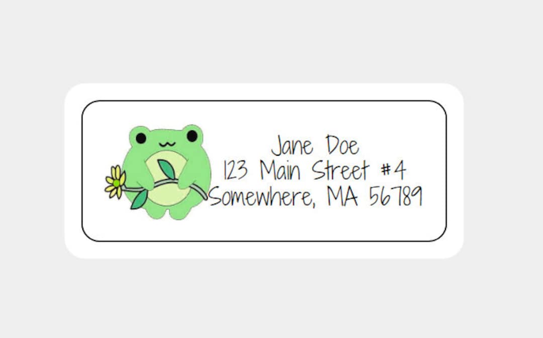 Frog Return Address Labels - Etsy