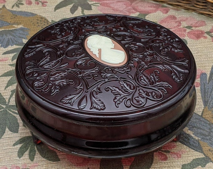 Vintage Avon Vanity Powder Dish, Cameo, Dusting Powder Dish, 1970s ...