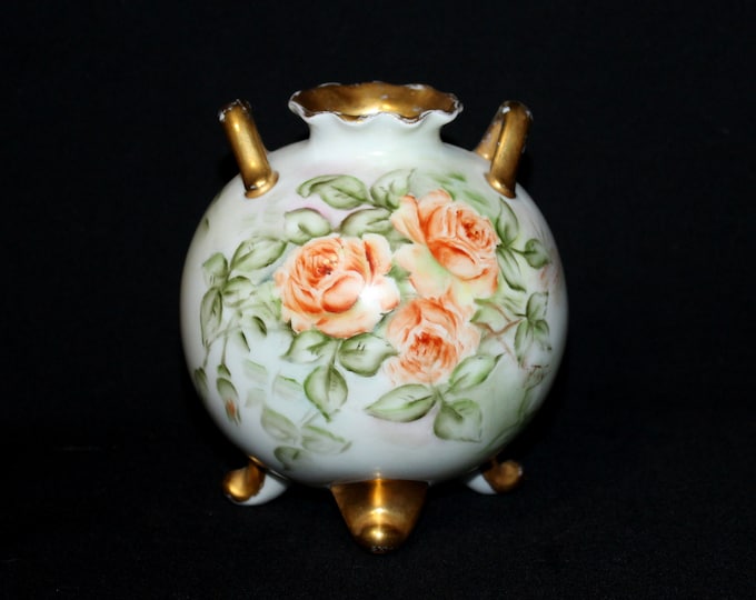 Victoria Austria, 1904-1918, Antique Porcelain Round Vase With Orange ...