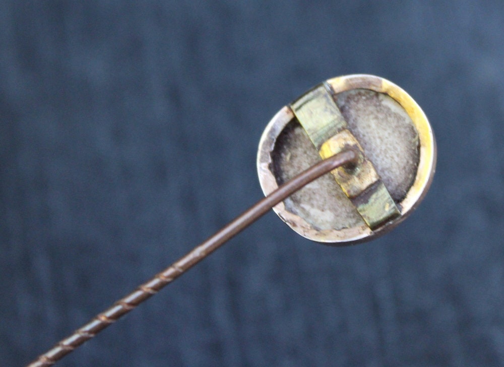 Antique Cravat Stick Pin, Gold Plated, Carved Stone, Venice, Venetian ...