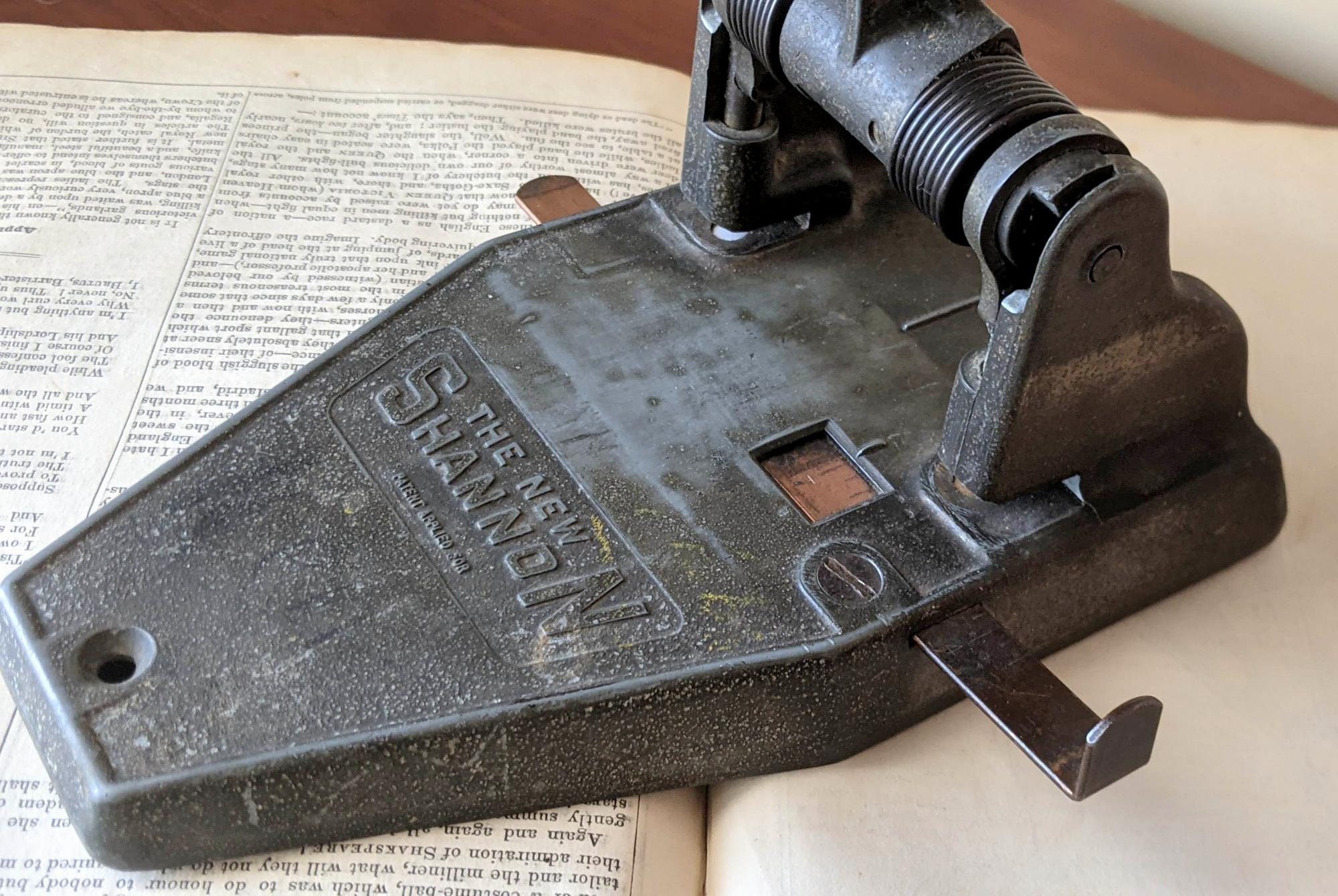 Antique Metal 2-hole Paper Punch: "the New Shannon" Office Decor ...