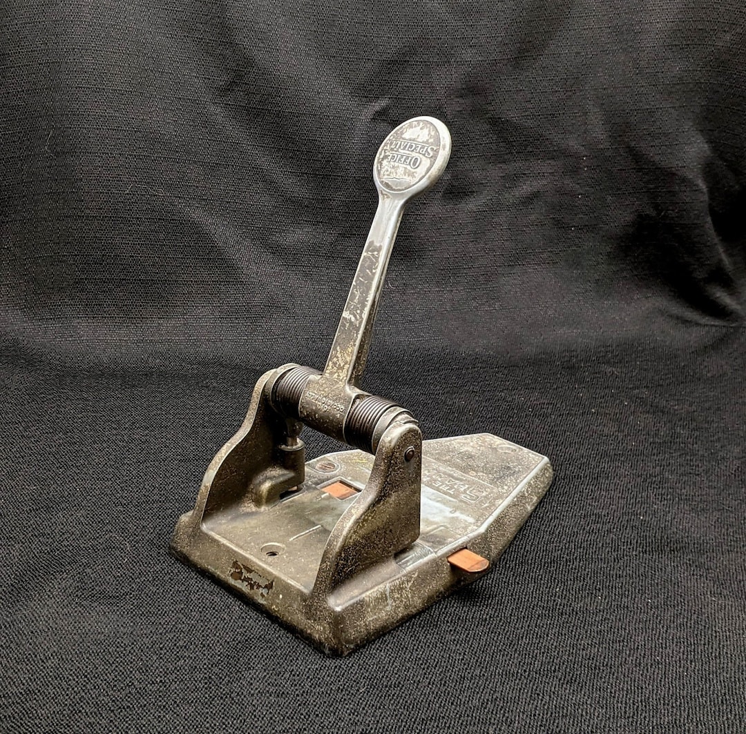 Antique Metal 2-hole Paper Punch: "the New Shannon" Office Decor ...