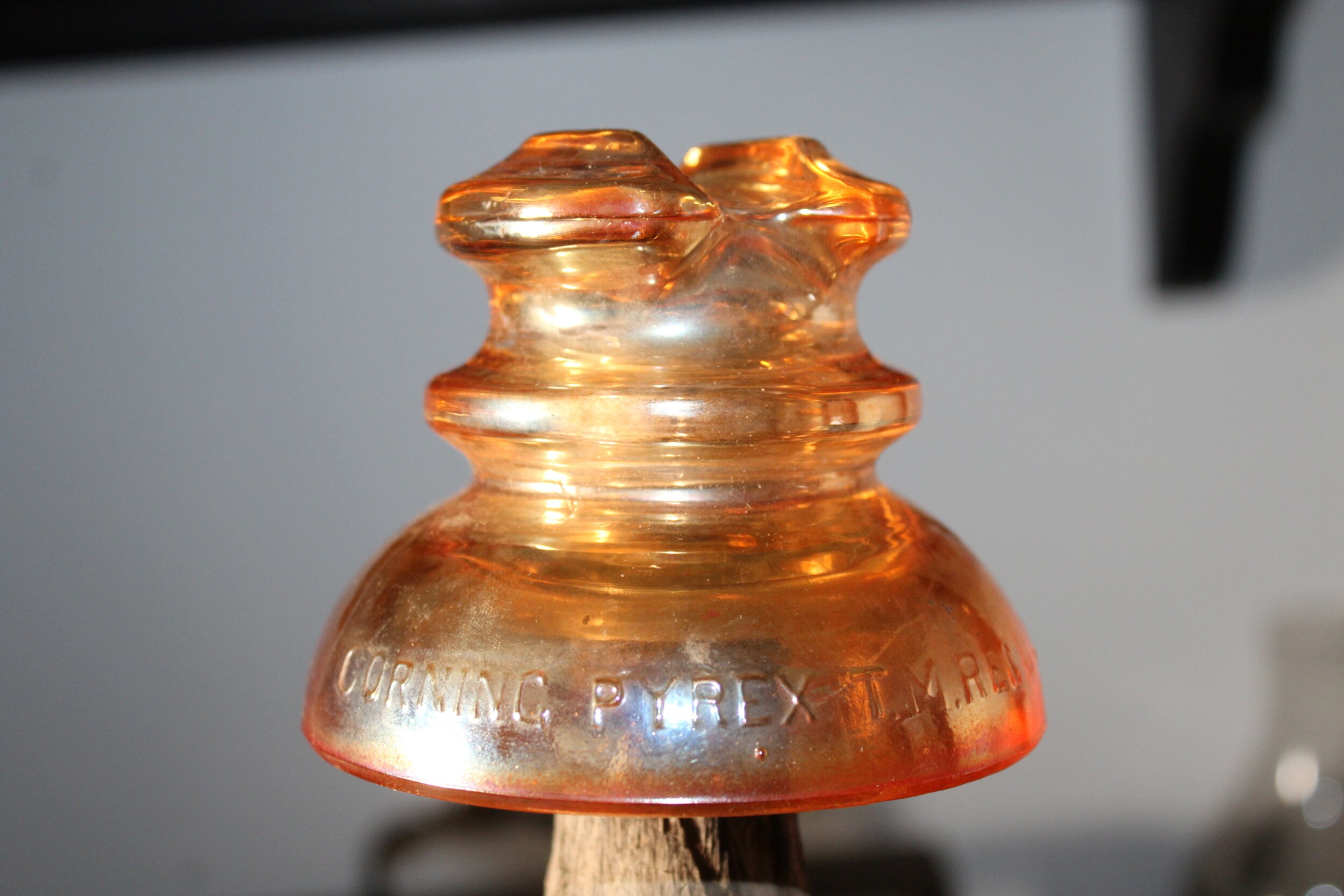 Antique Corning Pyrex Glass Insulator Marigold Carnival Glass | Etsy