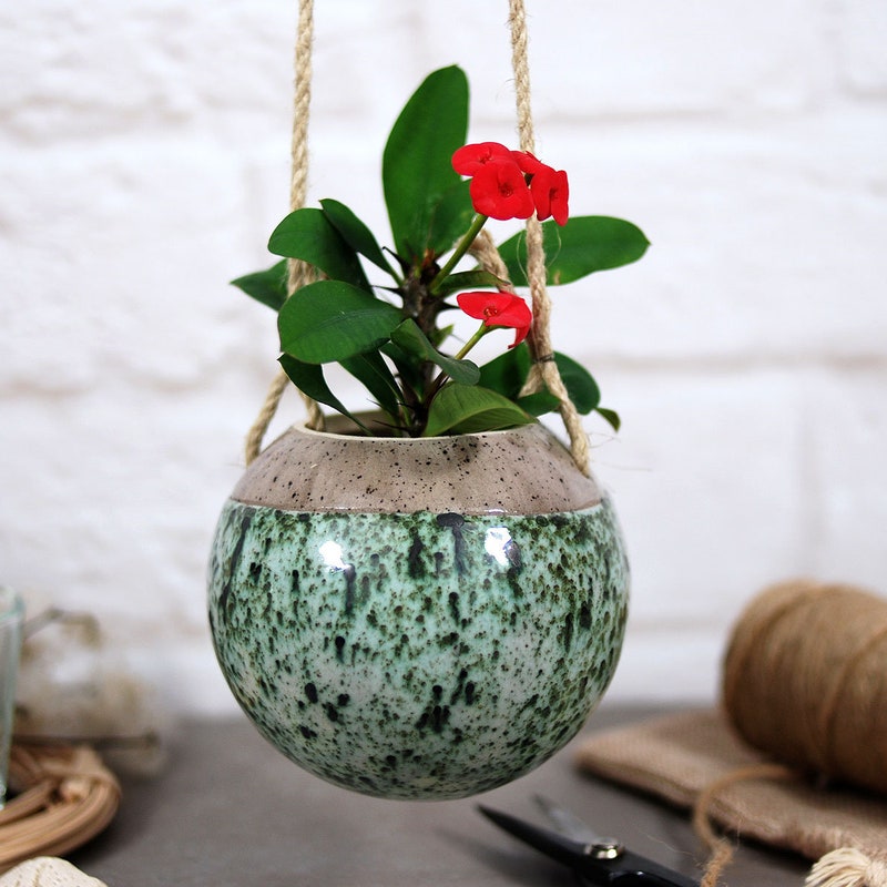 Ceramic Hanging Planter - Etsy