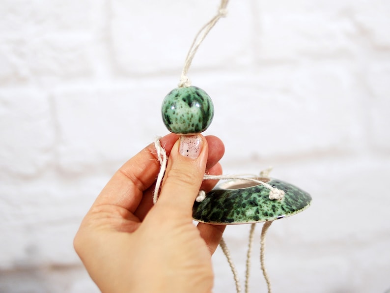 Ceramic Handmade Wind Chime Bells Hanging Cow Bells Garden - Etsy