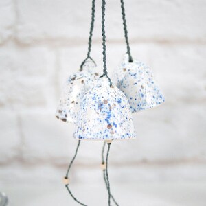3 Ceramic Hanging Bells Handmade Wind Chime Bells Wall - Etsy