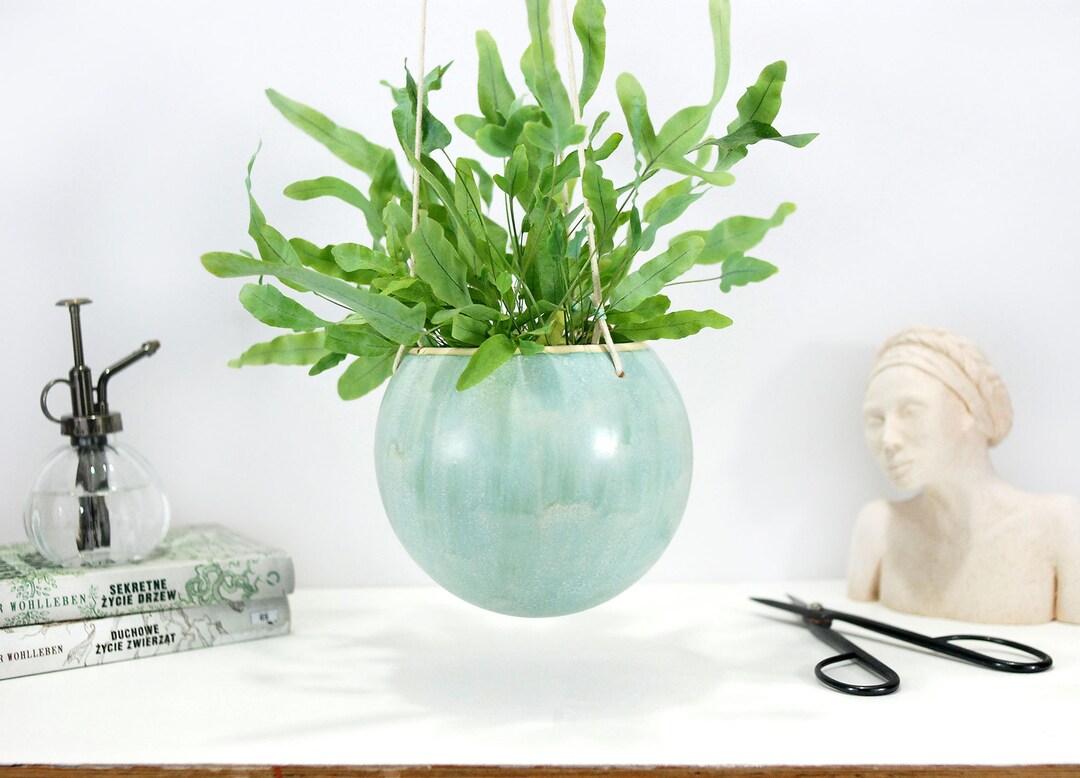 Large Wall Hanging Planter | Ceramic Planter Indoor & Outdoor | Hanging ...