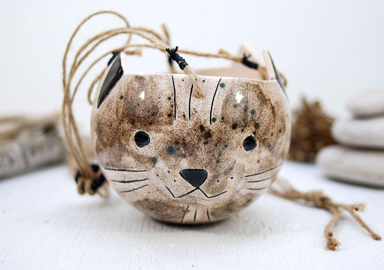 Cat Style Ceramic Pot Planter Pot Ceramic Pot Succulent - Etsy
