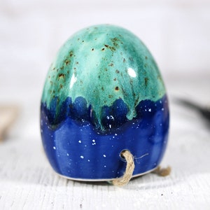 Beautiful Turquoise Hanging Planter | Handmade Ceramic Indoor Planter ...