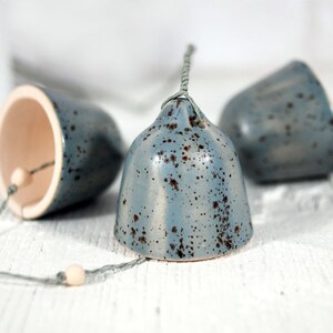3 Ceramic Hanging Bells Handmade Wind Chime Bells Wall - Etsy