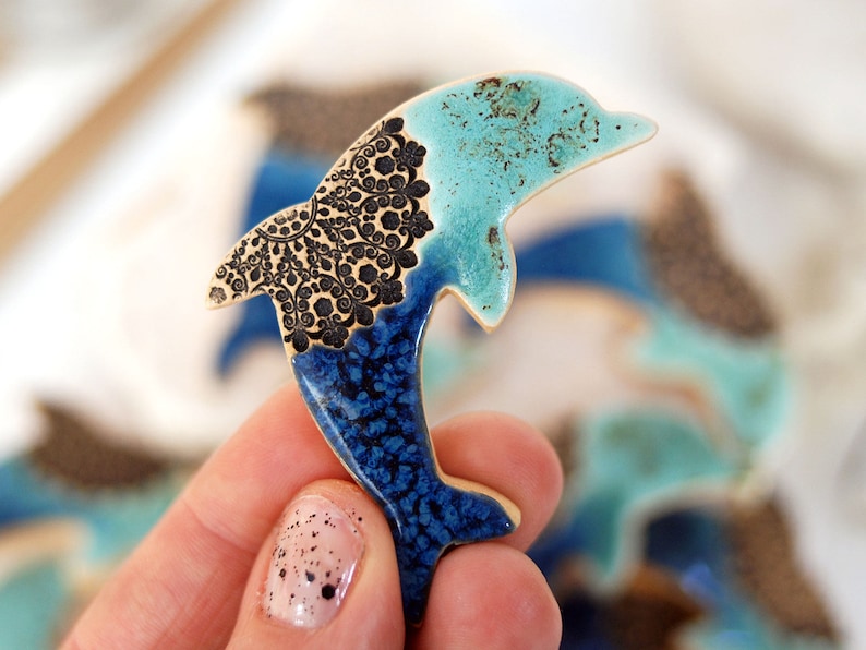 Ceramic Fridge Magnet - Dolphin, Frog, Sea Horse, Animal Magnet ...
