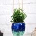 Beautiful Turquoise Hanging Planter | Handmade Ceramic Indoor Planter ...