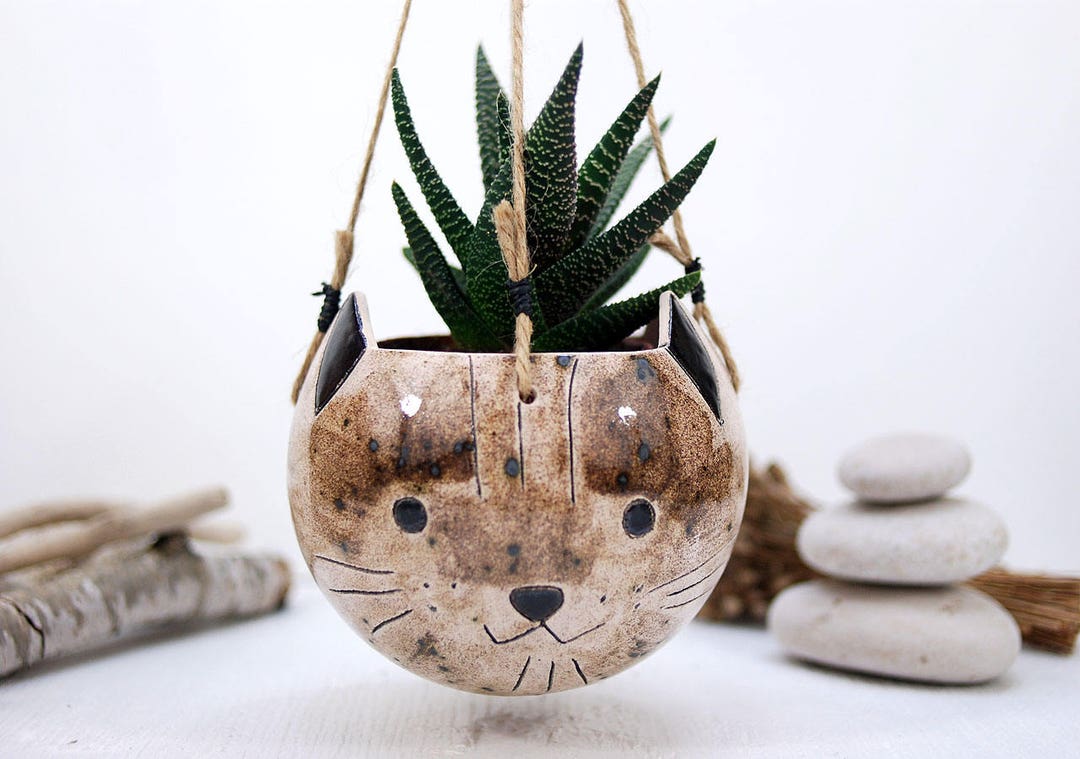 Cat Style Ceramic Pot Planter Pot Ceramic Pot Succulent - Etsy