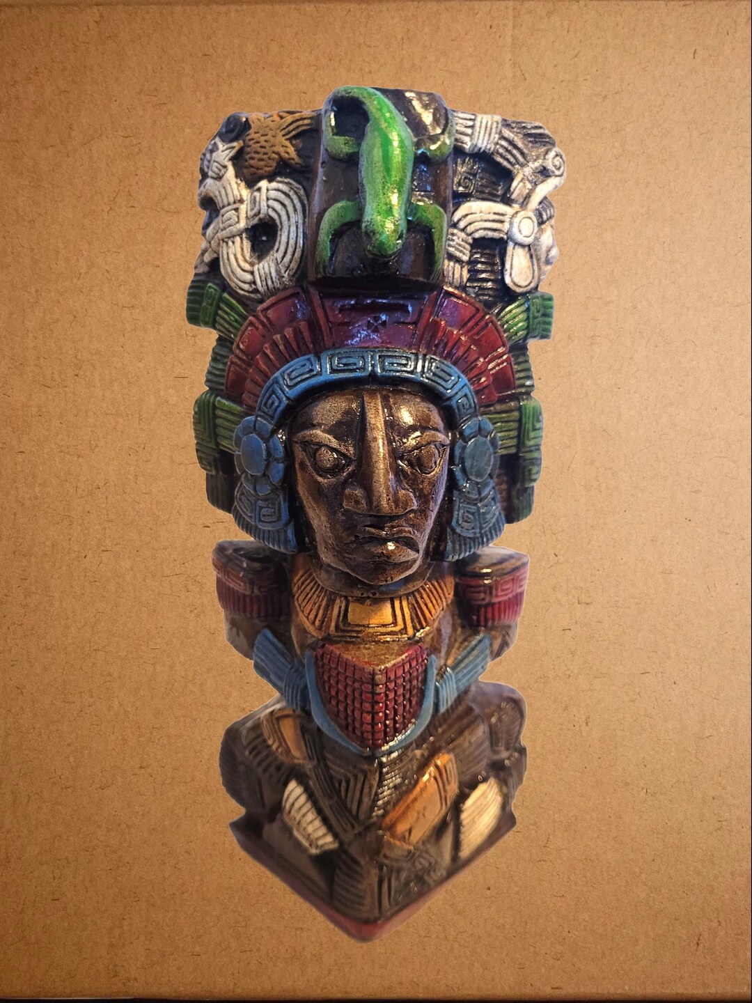 Estatua tótem de guerrero chamán maya inca de 8 pulgadas, detallada ...
