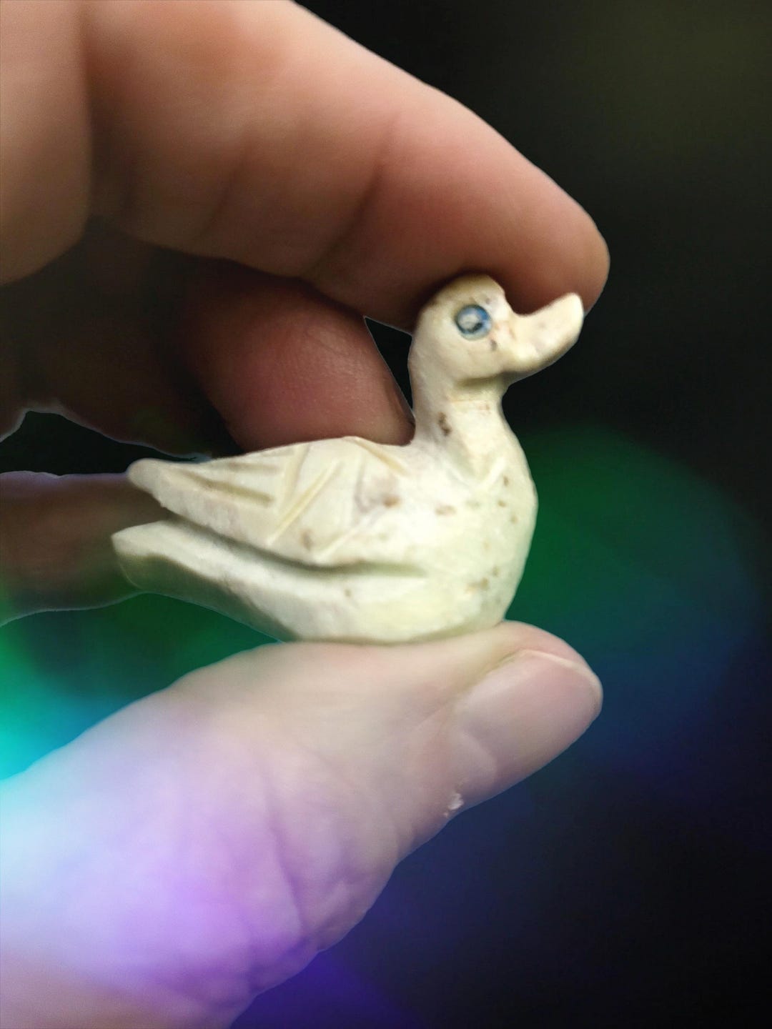 Tiny Hand Carved Soapstone Duck: Peruvian Spirit Animal Totem 1.5" - Etsy