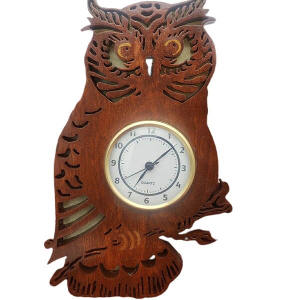 Wooden Owl Clock - Etsy