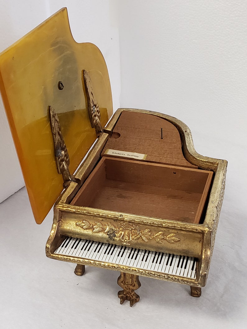 Vintage Grand Piano Musical Trinket/jewelry Box - Etsy