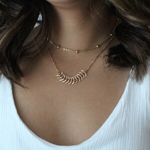 KAITLYN Fishbone Chain Choker Layering Necklace in Gold or - Etsy