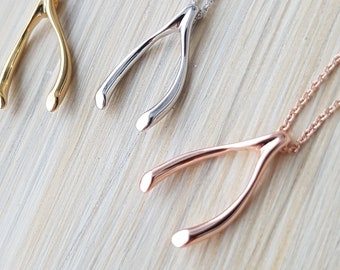 Wishbone Necklace | Etsy