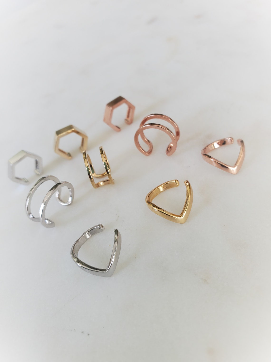 3 Ear Cuff Set, V Ear Cuff, Ear Cuff No Piercing, Ear Cuff Earring ...