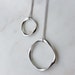 Simple Circle Loop Pendant Long Necklace With Silver or Gold - Etsy