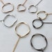 Simple Circle Loop Pendant Long Necklace With Silver or Gold - Etsy