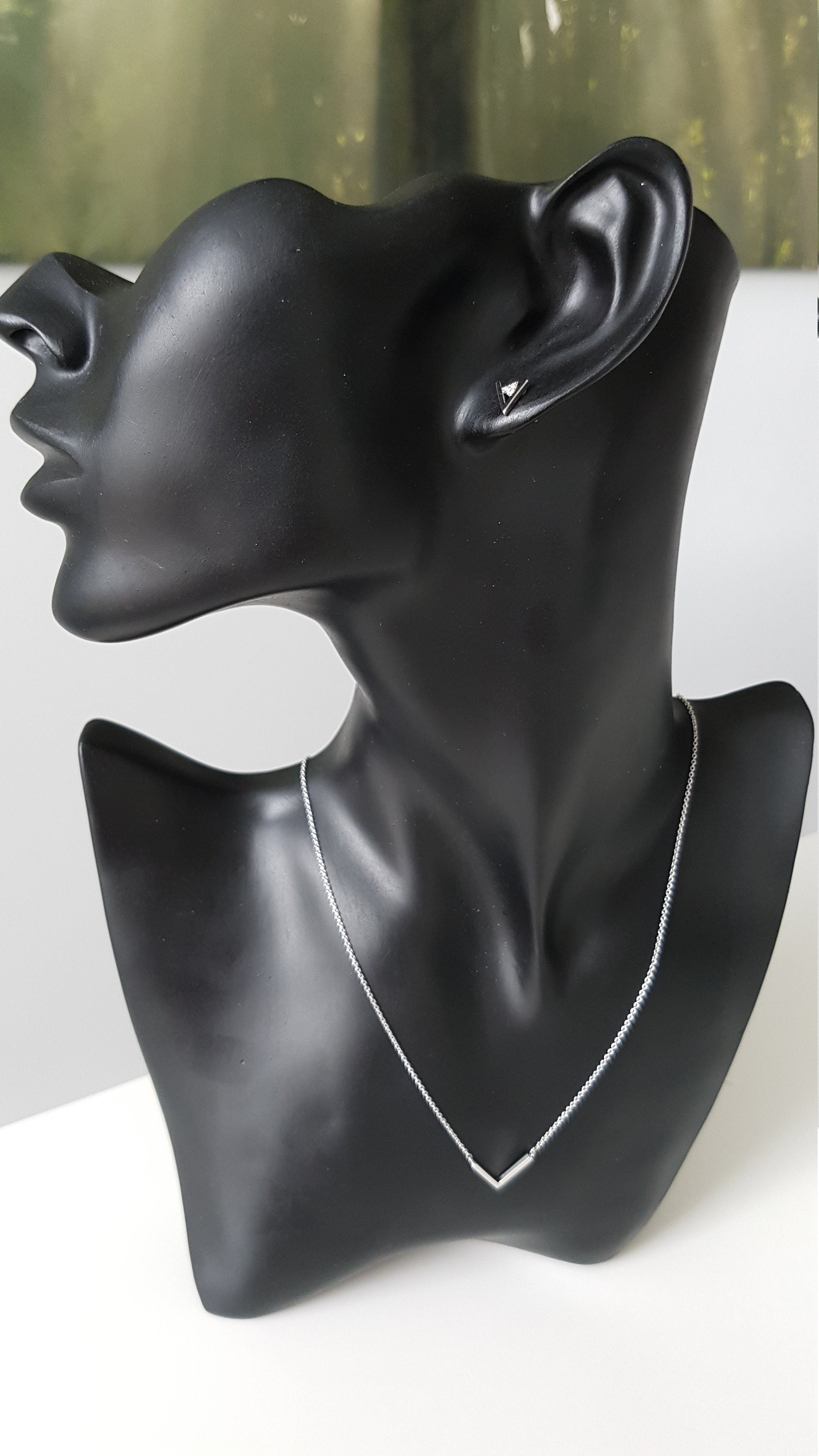 Simple V Shape Bridesmaid Jewelry Set CrystalBridesmaid Gift | Etsy