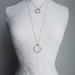 Simple Circle Loop Pendant Long Necklace With Silver or Gold - Etsy