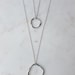 Simple Circle Loop Pendant Long Necklace With Silver or Gold - Etsy