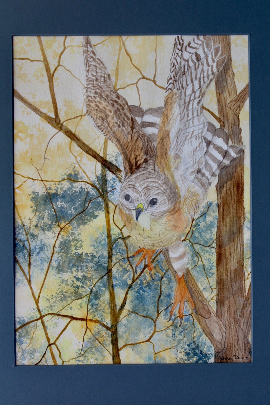 Original Watercolor Painting Burrowing Owl - Etsy