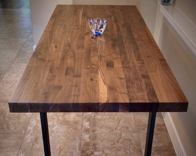 Walnut Butcher Block Table Top Finished // Conference Table, Counter ...