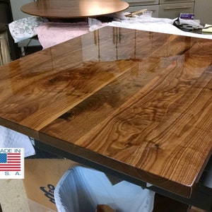 Square Walnut Table Top 42", Custom Sizes - Solid Black Walnut Wood ...